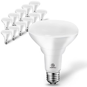 Energetic 12-Pack BR30 Dimmable LED Recessed Light Bulb, 11W=75W, 4000K Cool White, 900LM, Indoor Flood Light Bulb for cans, CRI85+, UL Listed