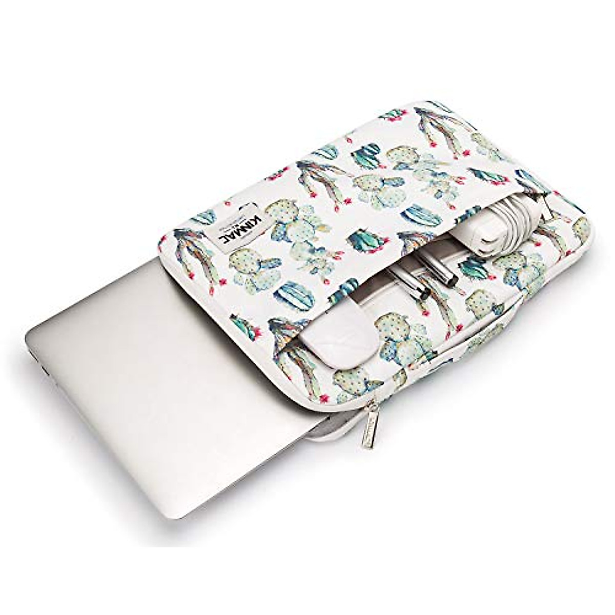 Kinmac 360° Protective Water Resistant Laptop Sleeve case Bag with Handle for HP Lenovo Dell ASUS Acer 14 inch Laptop,MacBook Pro 14 inch and Most 14 inch Laptop (Cactus)