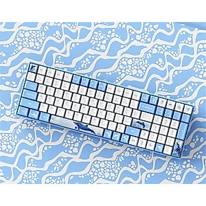 DAGK 4 Keycap Set, Dye-subbed PBT Keycaps, OEM Keycaps, Spacebar Keycap, Esc Keycap Enter Keycaps for DIY Cherry MX Gaming Mechanical Keyboard (Dolphin)