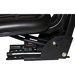 BLACK TRAC SEATS BRAND WAFFLE STYLE UNIVERSAL TRACTOR SUSPENSION SEAT WITH TILT FITS FORD/NEW HOLLAND 2N, 8N, 9N, NAA, JUBILEE (SAME DAY SHIPPING - Delivers in 1-4 Business days)