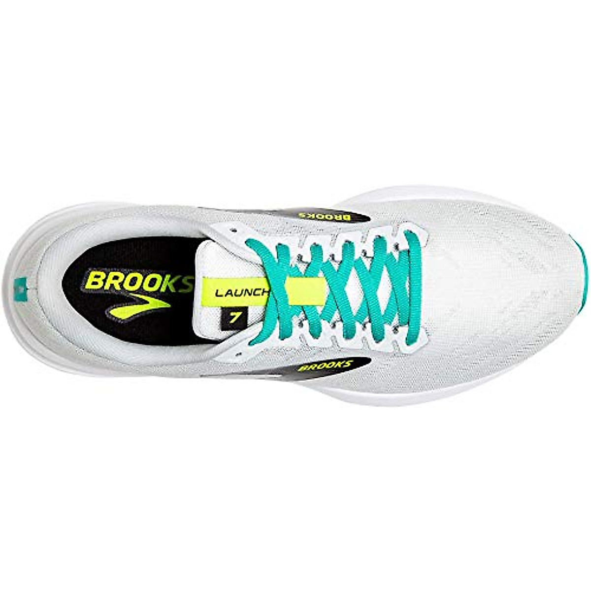 Brooks Womens Launch 7 Running Shoe - White/Nightlife/Atlantis - B - 7