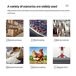 QHYXT Digital Crane Scale Digital Crane Scale 500kg/1000lb Industrial Heavy Duty Scale High Accuracy Electronic Hanging Scale with HD Large Screen with Accurate Senso