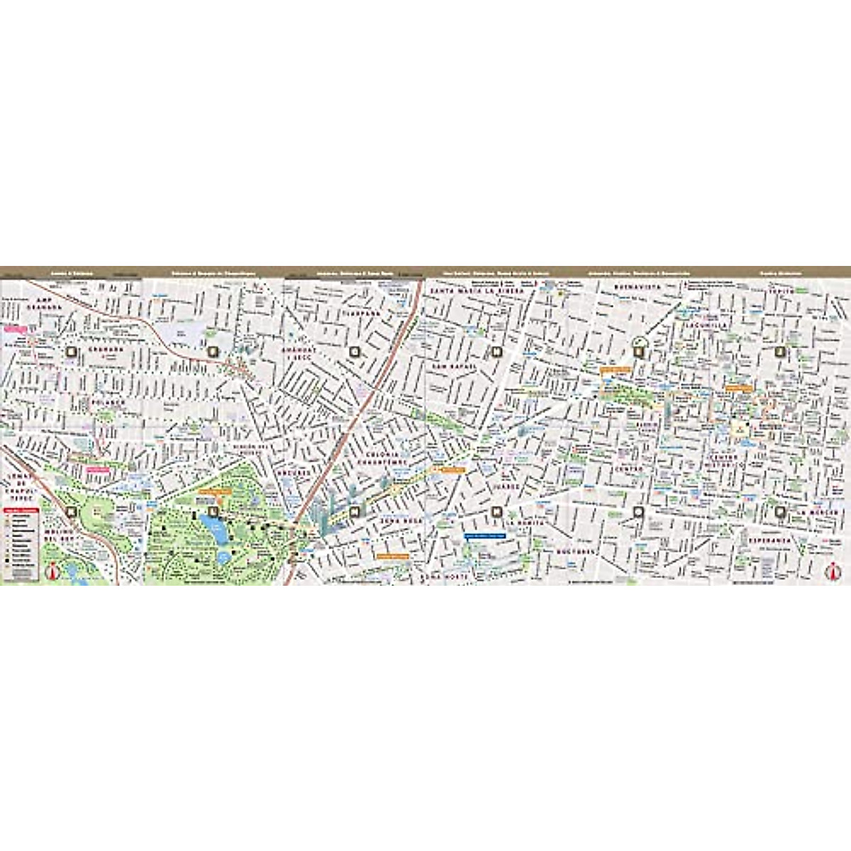 StreetSmart Mexico City Map by VanDam – Laminated City Center Street Map of CDMX w/all Attractions, Pre-hispanic Sites, Museums, Hotels, Restaurants, ... 2025 Edition (English and Spanish Edition)