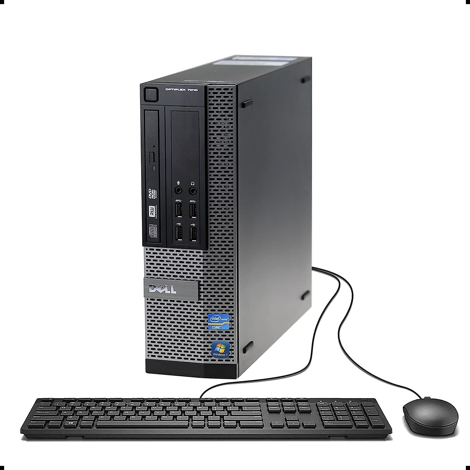Desktop PC Computer SFF DELL OPTIPLEX 7010, Intel Quad Core i7-3770 up to 3.9GHz, 8G DDR3, 512G SSD, DVD, WiFi, BT, VGA, DP, Windows 10 Pro 64 Bit-Multi-Language English/Spanish/French (Renewed)