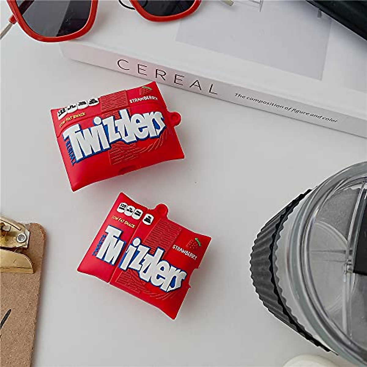 FooHOOK Cute Airpod Case, 3D Cartoon Funny Protection Case Covering The Skin Silicone Material, with Keychain for Airpods 1&2 (Twizders)