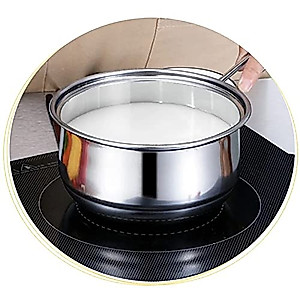 TKUS 3pcsset Stainless Steel Cookware Set Flat Bottom Frying Pan Soup Pot Milk Pot Kit Induction Cooker Cooking Pan for Home Kitchen (2)