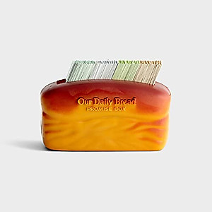 DaySpring Our Our Daily Bread Promise Box with Scripture Cards, 4 1/4" x 2 1/4" x 2", Brown - T9651