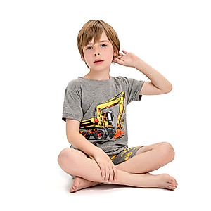 Boys Pajamas, 2 Piece Little Boys Pajama Sets Clothes Toddler Kids Sleepwear Size 3 4 T