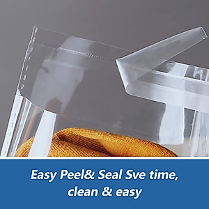 WEPOLY - 9" x 12" (200 Count) Clear Cellophane Bags - Self Sealing Cello Plastic Poly Bags- for A4, Lette Sized Documents, Maketing Mateials, Clothing