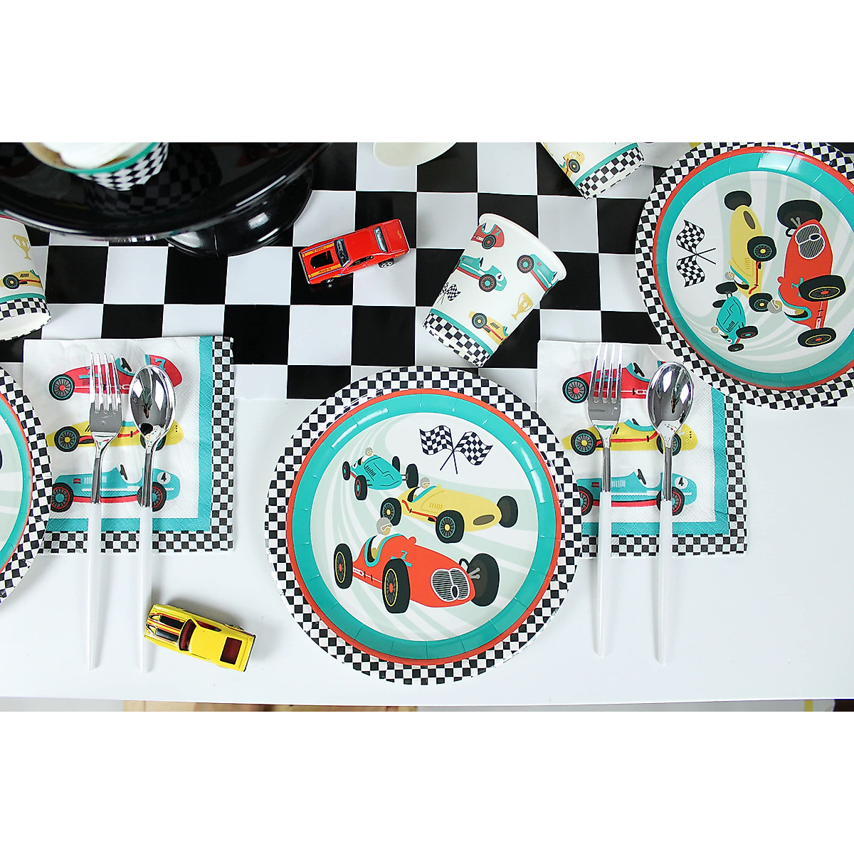 Vintage Race Car Napkins, 24 ct | Kids Race Car Themed Party Tableware