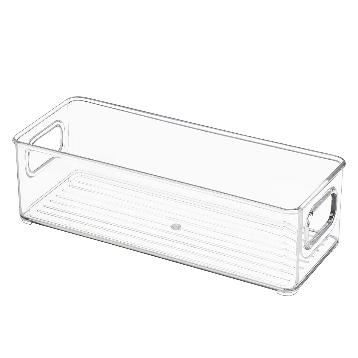 RedSodium Pantry Organization and Storage Container Bins for Kitchen, Laundry, Refrigerator, Freezer. Durable Heavy Duty Clear Plastic with Handles - 6 Pack