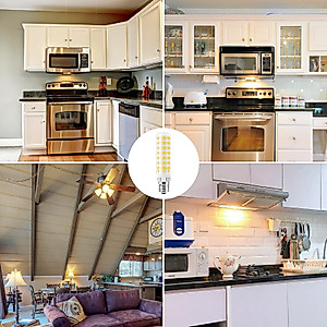 TAIYALOO E17 LED Bulb Dimmable, 10W Microwave Oven Bulb, Warm White 3000K, 100W Halogen Bulb Replacement for Stove Top, Range Hood, E17 Intermediate Base Appliance Light Bulb (2 Pack)