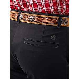 Wrangler mens Pleated Front Casual Pants, Black, 44W x 30L US