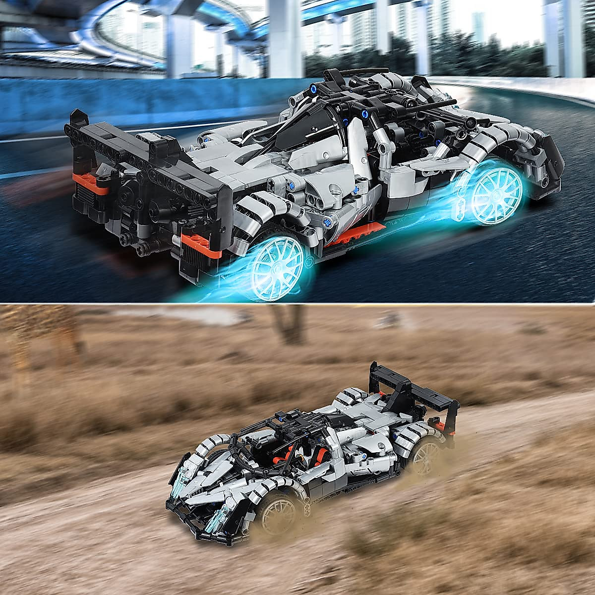 TAXIDEA Build Your RC Car (990PCS) STEM RC Car Model Kit Building Blocks Toys Remote Control Racing Car Models Gifts for 6 7 8 9 10 11 12 13+ and Adults 1