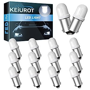 Keiurot 47 Bulb 44 755 756 1893 1895 1847 Bulb T47 BA9S Led Bulb DC AC 6.3V 6V Nonpolarity for Pinball Led Bulbs Pinball Machine Light Bulb Lamp White Pack of 15