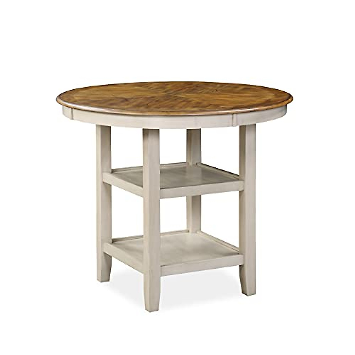 New Classic Furniture Mitchell Dining Room Table, Bisque/Brown