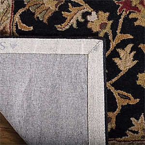 SAFAVIEH Heritage Collection 3' x 5' Black / Red HG112A Handmade Traditional Oriental Premium Wool Area Rug