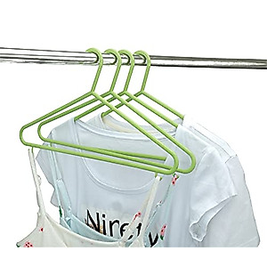 N/A Multifunctional Adult Plastic Hanger Clothes Coat Skirt Hanger Clothes Hanger (Color : Green, Size : 37 * 20.5cm)