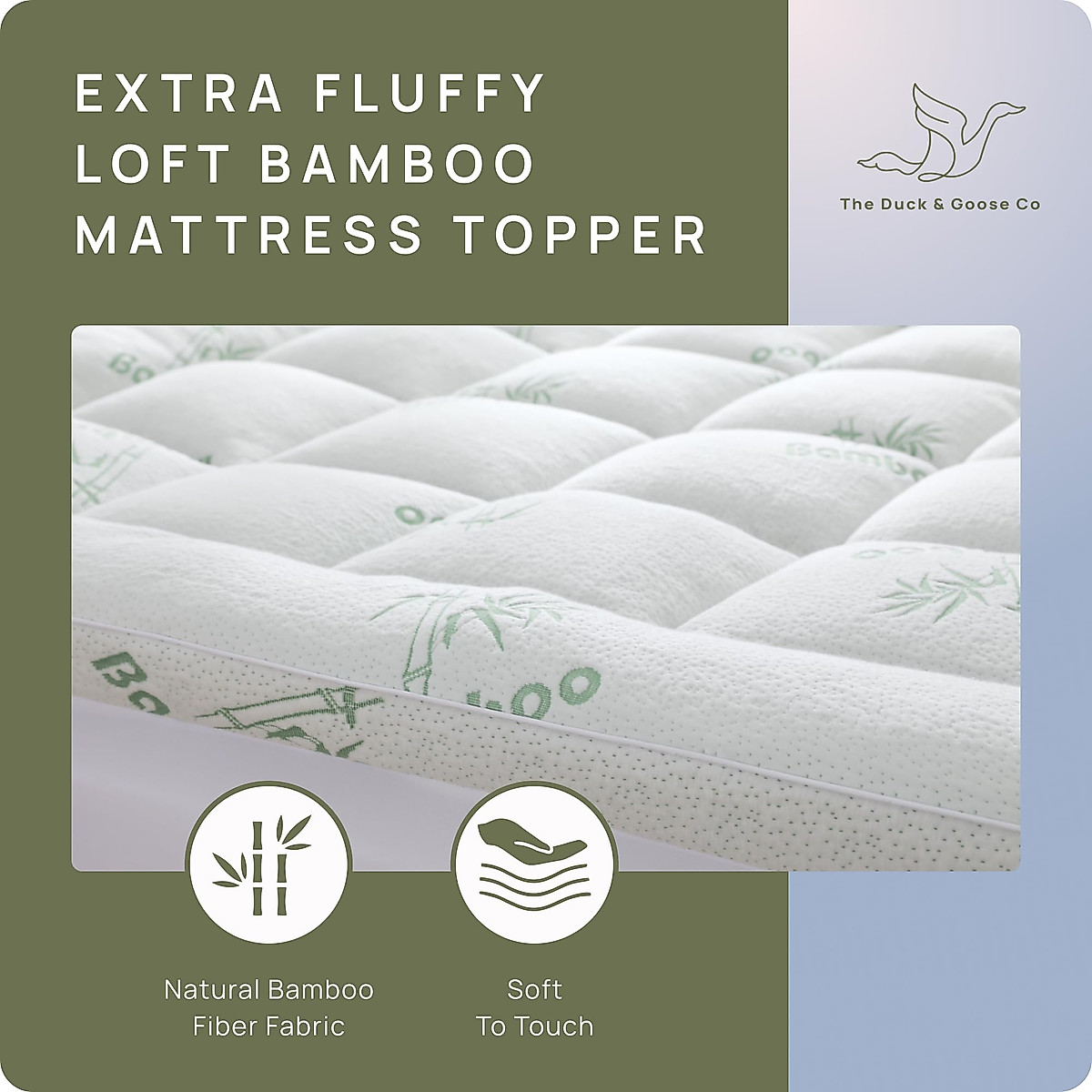 Cooling Mattress Topper - Queen Size | Plush Pad Mattress Topper for Back Pain Relief, 8-21" Deep Pocket | Viscose Made from Bamboo Pillow Top | Bedroom Essentials