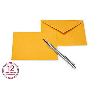 American Greetings Single Panel Blank Cards with Envelopes, Earthtone Colors (100-Count)
