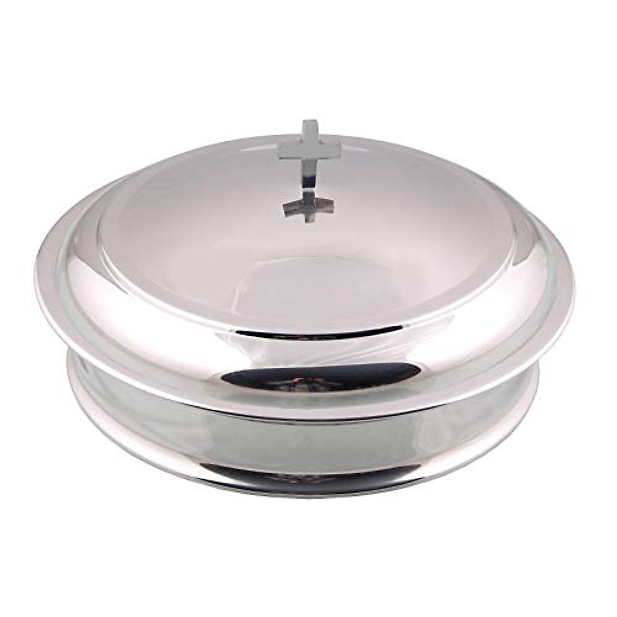 Communion Ware Holy Wine Serving Tray with A Cover - Stainless Steel (Mirror)