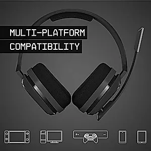 ASTRO Gaming A10 Wired Gaming Headset, Lightweight and Damage Resistant, ASTRO Audio, 3.5 mm Jack, for Xbox Series X|S, Xbox One, PS5, PS4, Nintendo Switch, PC, Mac- Black