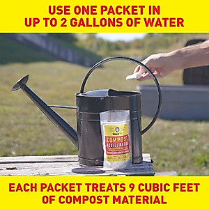 FCMP Outdoor Dual Body Tumbling Composter by HOTFROG & Green Pig Compost Accelerator Converts Yard Waste to Fertile Humus in 30 Days and Helps Control Odors Associated with Compost Piles, 1 Bag