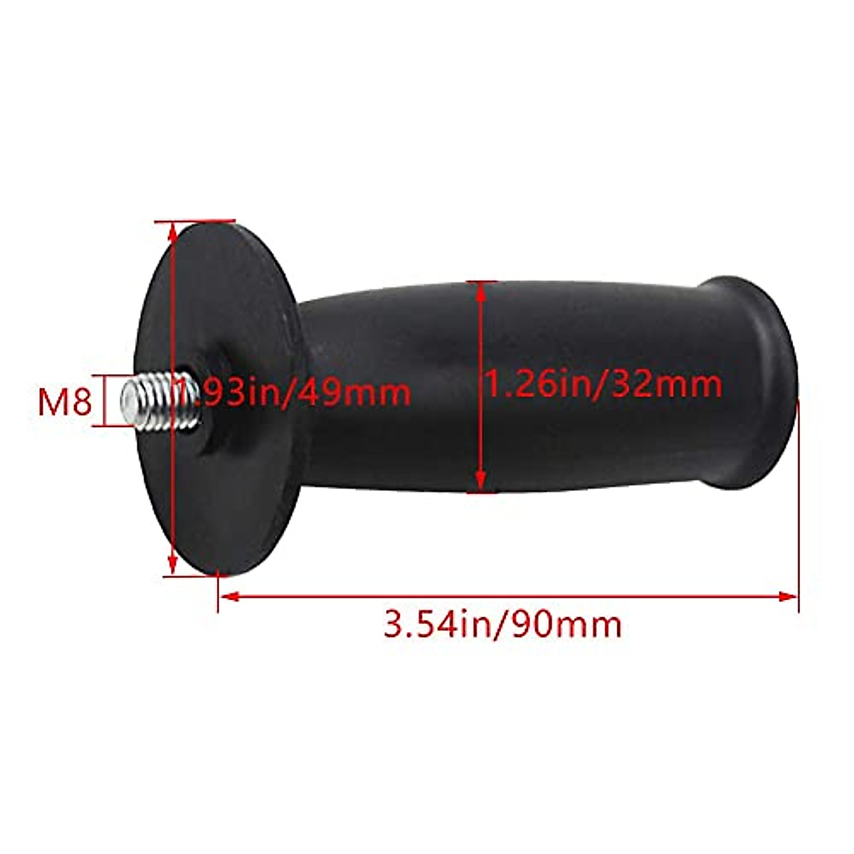 Utoolmart Angler Grinder Parts Black Metal Guard Protector Cover Thick Angle Wrench Grinder Flange Lock Nut Angle Grinder Handle Sanding Disc Set for Electric Angle Grinder