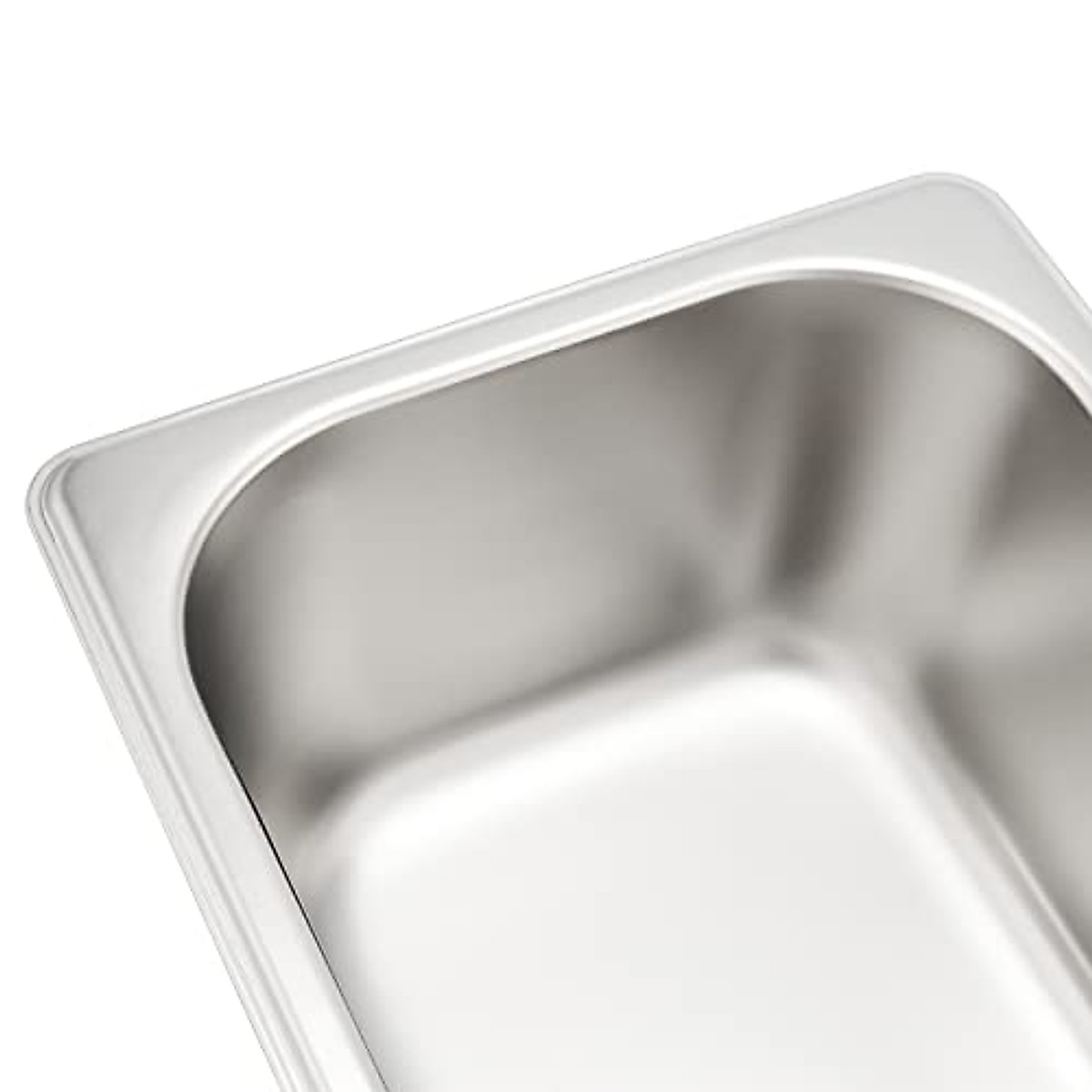 JAPCHET 6 Pack Stainless Steel Steam Pan 1/3 Size, Anti-Jam Steam Table Pan, Hotel Pans 1/3 Restaurant Buffet Trays for Catering, 4 Inch Deep
