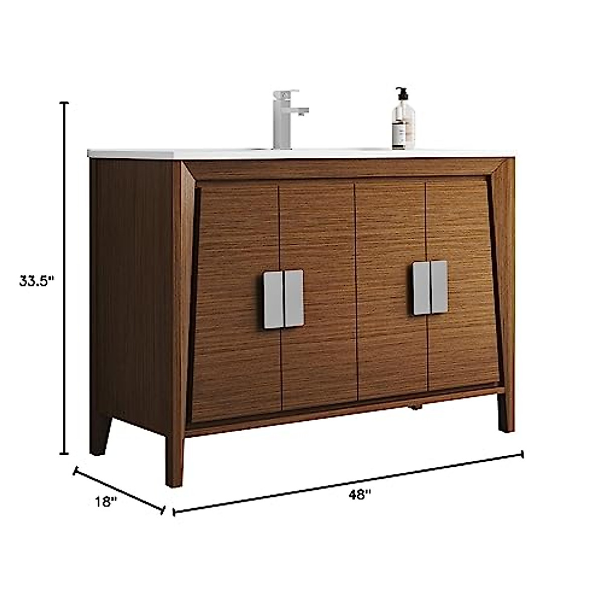 Fine Fixtures Imperial Collection 48" Single Bathroom Vanity Cabinet Set, Wheat