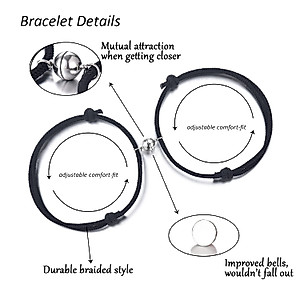 Tarsus Valentines Day Gifts for Him, Couples Bracelets, Mutual Attraction Matching Bracelet Couple Gifts for Lovers Boyfriend Girlfriend Women Men His and Her