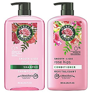 Herbal Essences Shampoo and Conditioner Set, Vitamin E, Rose Hips and Jojoba Extract, Smooth Collection, Bundle