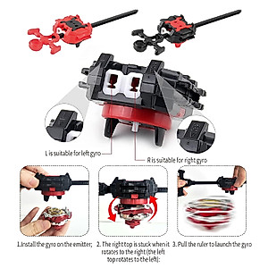 AIBREAY Bey Battling Top Burst Gyro Toy Set 12 Spinning Tops 3 Launchers 1 Grip Toy Blade Combat Battling Game with Portable Storage Box Gift for Kids Children Boy and Girl Ages 6+…