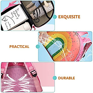 Toyvian Rainbow Backpack Kids girl birthday gift shoulder pack toy backpack School Bag