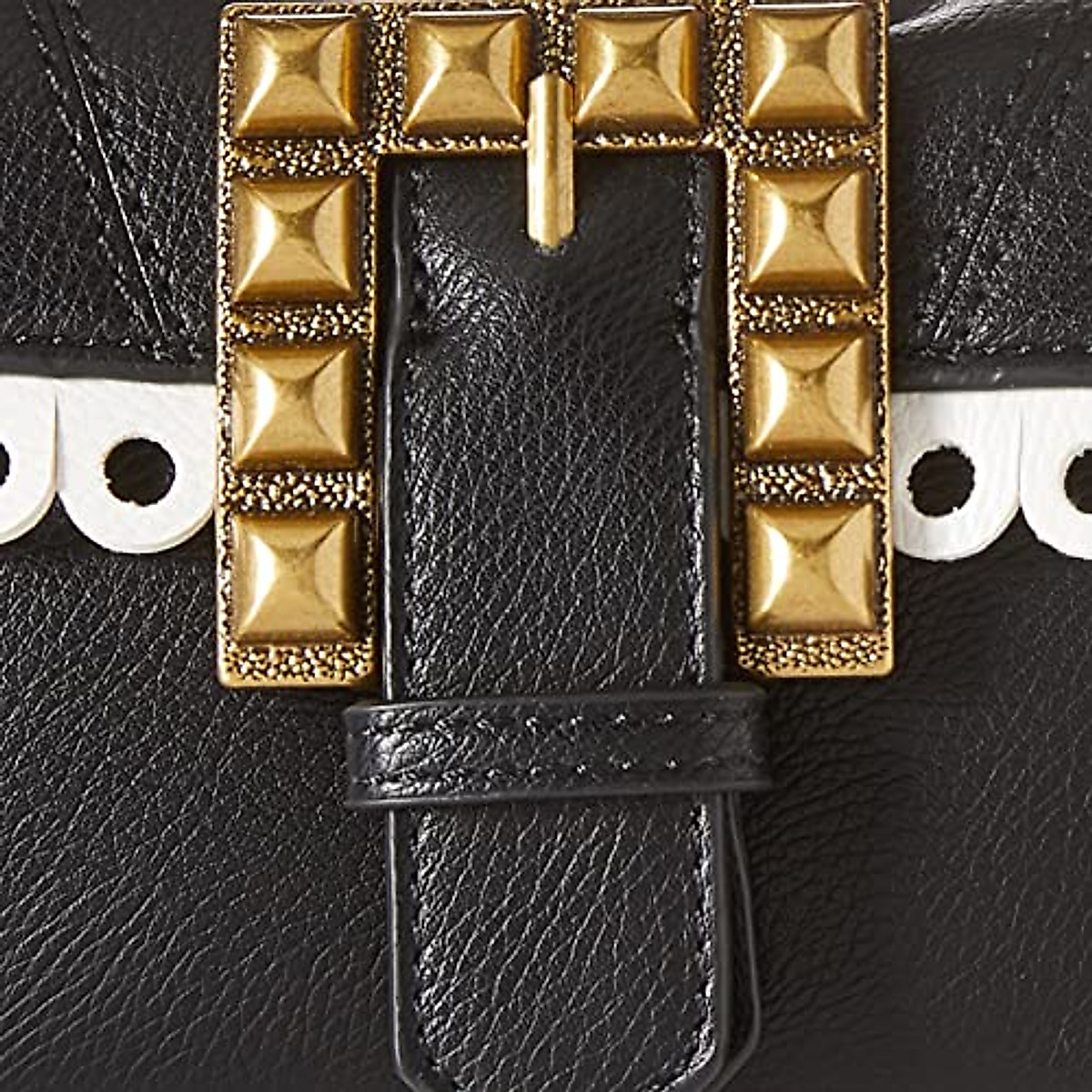 Betsey Johnson Buckle Up Convertible Clutch, Black