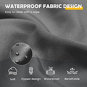 UDPATIO Outdoor Cushions for Patio Furniture, 4'' Replacement Cushions for Outdoor Furniture, Water-Resistant Patio Furniture Sectional Cushions for Sofa Couch Bench, Grey