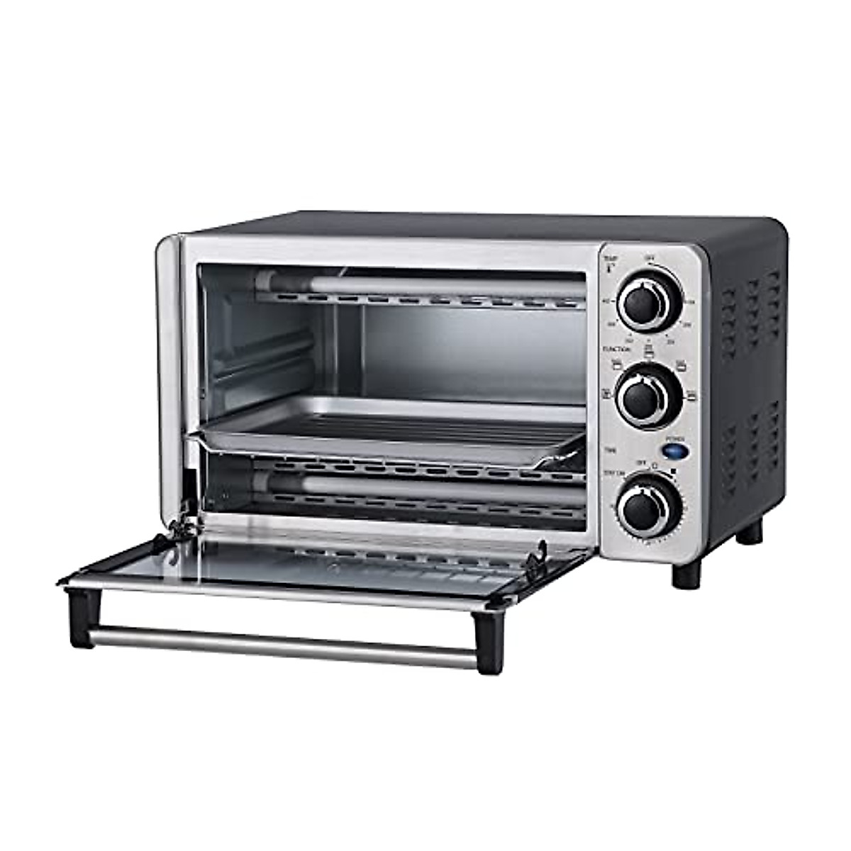 Danby DBTO0412BBSS 0.4 cu ft/12L 4 Slice Countertop Toaster Oven in Stainless Steel Toast, Bake, Broil, Keep Warm functions