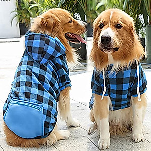 Female Dog Sweaters with Legs Pet Autumn and Winter Fleece Pocket Sweatshirt Lattice Zipper Cats and Dogs Hoodies Cute Warm Pet Clothes