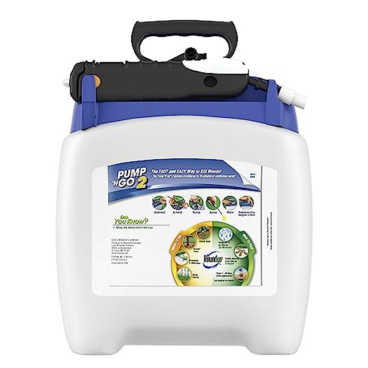 Roundup Weed & Grass Killer₄ with Pump 'N Go 2 Sprayer, Use In and Around Flower Beds, Trees & More, 1.33 gal.