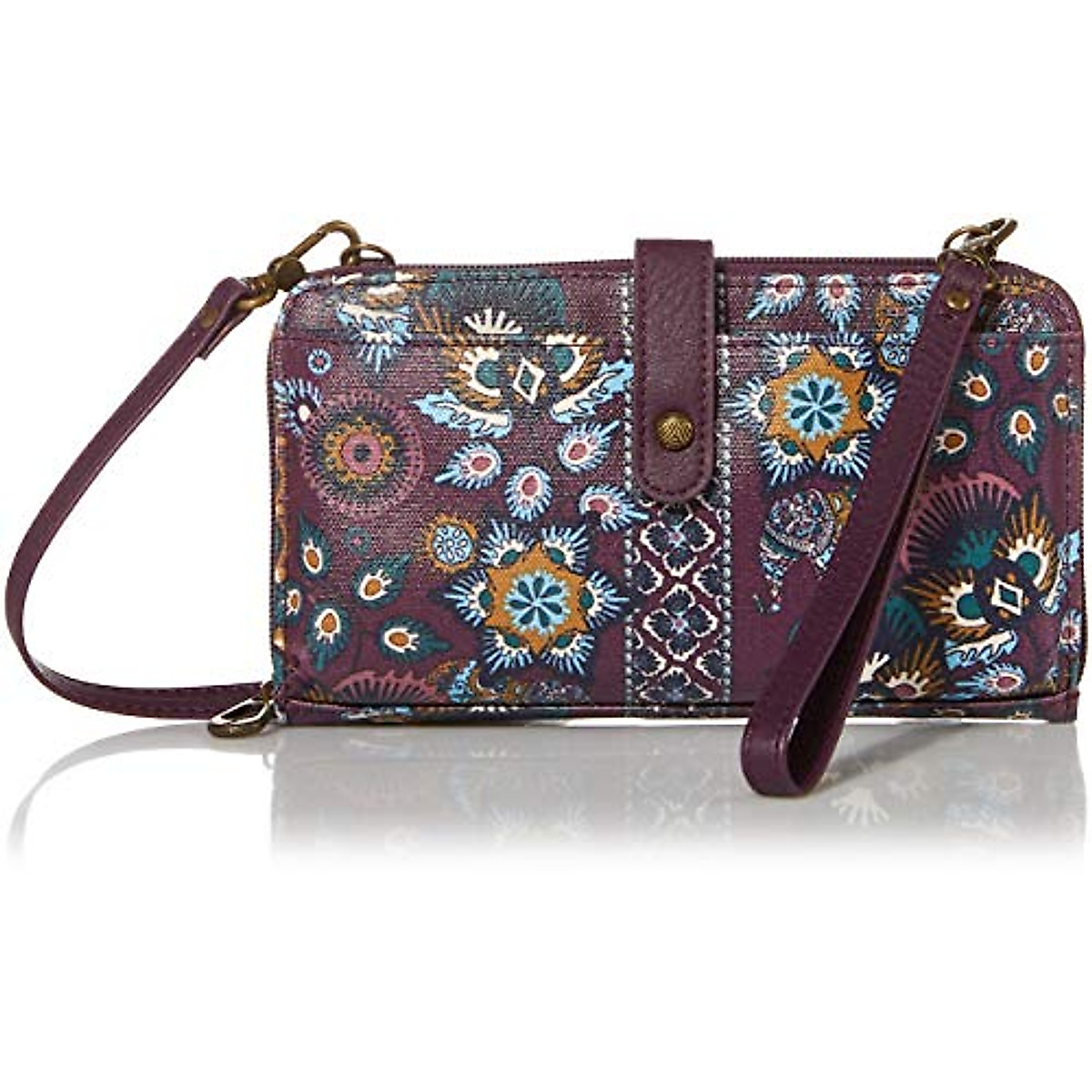 Sakroots Large Smartphone Crossbody, Violet Tapestry World