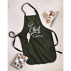 Personalized Chef Apron, Customized Apron, Apron for Daddy, Apron for Mommy, Chef Dad Apron, Chef Mom Apron, Custom Name Apron with Pockets***OPTIONAL EMBRIODERY AVAILABLE***