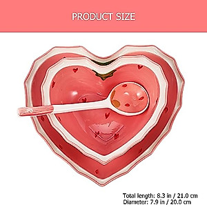 1 Set bowl spoon plate set holiday dessert bowls ceramic food spoon rice spoon prep bowl ceramic plate ceramic bowl plate soup bowl fruits tray dip bowls food plate ceramics salad