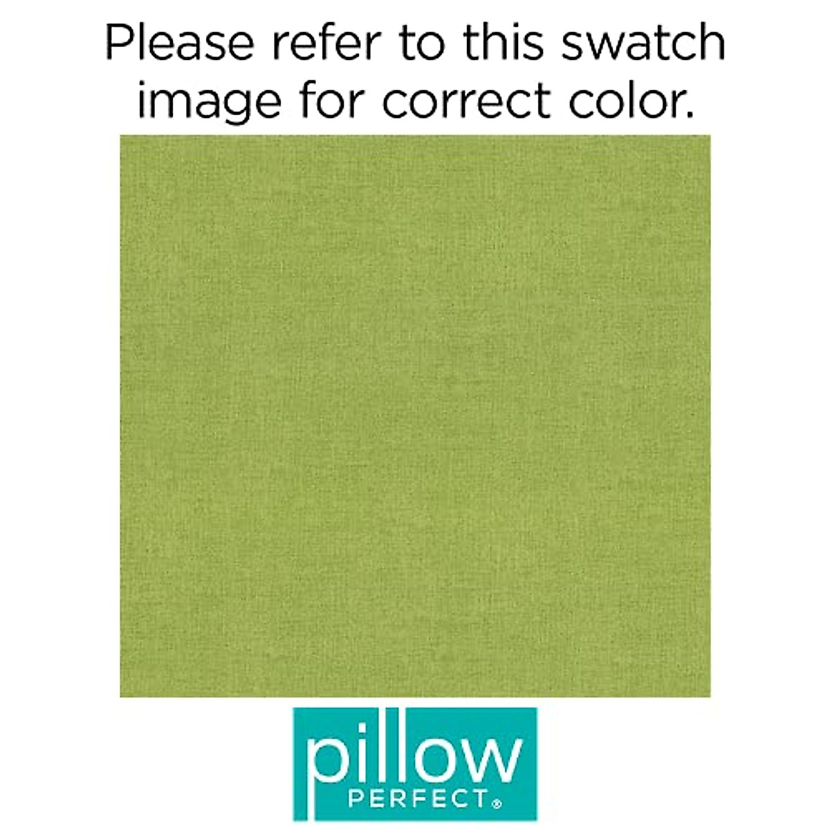Pillow Perfect Pompeii Solid Indoor/Outdoor Wicker Patio Seat Cushion Reversible, Weather and Fade Resistant, Round Corner - 19" x 19", Green, 2 Count