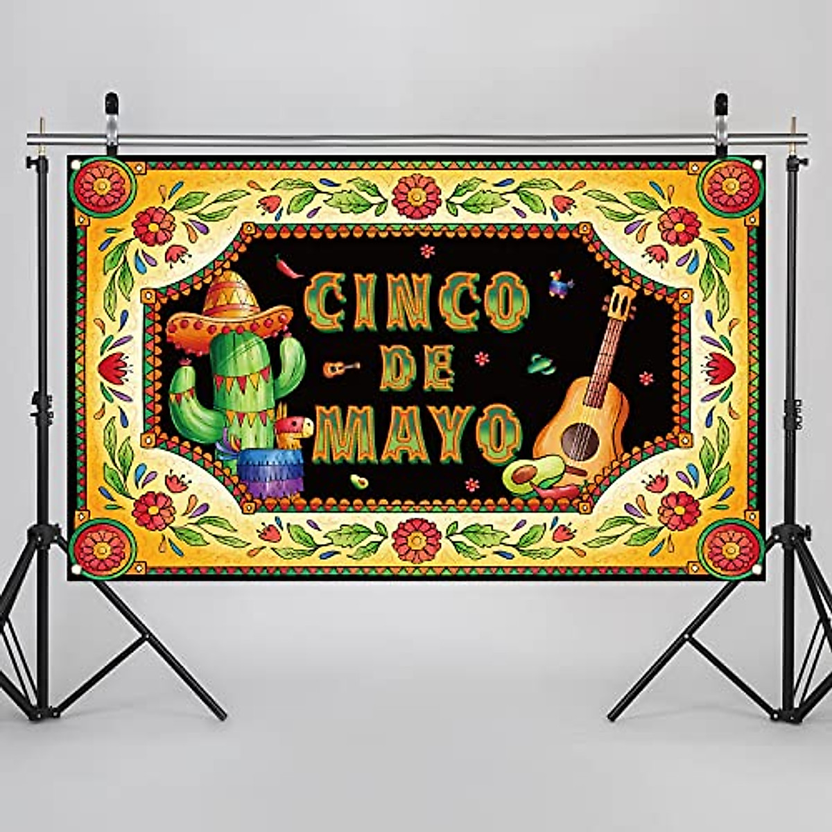 Cinco De Mayo Backdrop for Photography Mexican Banner Fiesta Party Favors Cinco De Mayo Decorations and Supplies for Home Party