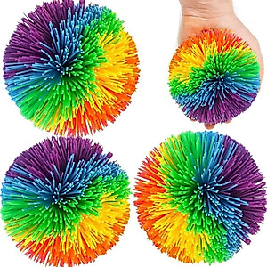 3 Packs of Large Monkey Stringy Ball,Size of 12cm/4.7Inch DiameterEach Ball-Weight of 100g / 0.22Ib Stress Sensory Fidget Balls Colorful Bouncy Ball