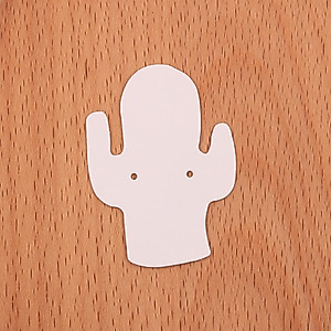 50 Pcs Blank Earring Holder Cards Kraft Paper Cactus Shape Card for Display Jewelry Earring Studs Dangle Earrings