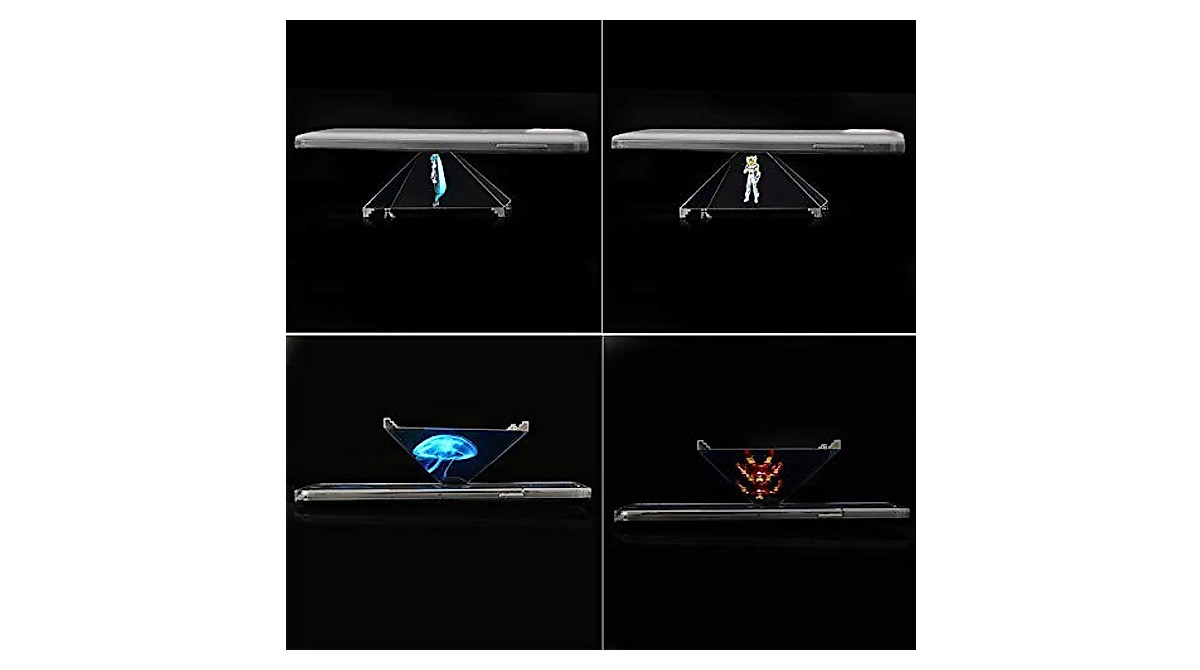 Arinda 3D Hologram Pyramid Display - Portable Smartphone Projector