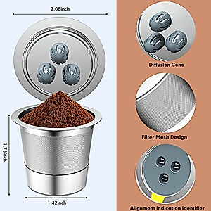 Reusable K Cups pods Compatible with ninja dual brew pro specialty coffee maker,Reusable Coffee Filter Accessories fits Ninja CFP201 CFP301 CFP305 CFP400 Dual Brew Pro System (2pack)