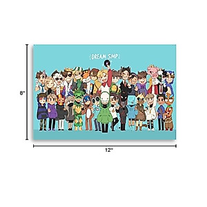 Posters Painting Anime Posters Game Dream SMP Poster Canvas Poster Bedroom Decor Office Room Decor Gift 08x12inch(20x30cm) Unframe-Style
