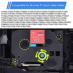 USUPERINK 1PK Compatible for Brother P-Touch Label Maker Tape TZe-445 TZ-445 TZe445 TZ445 White on Red 18mm 3/4 inch 0.7'' x 26.2ft Laminated TZe TZ Label Tape for PT-D600 D400 D450 H300
